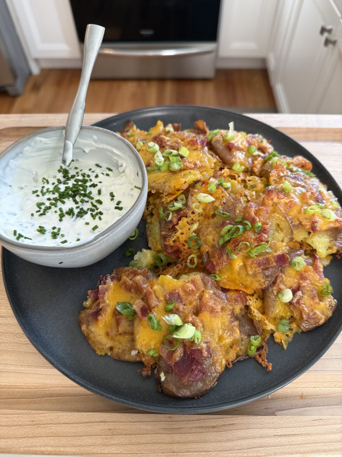 Loaded Smashed Potatoes - Rachaell's Recipes